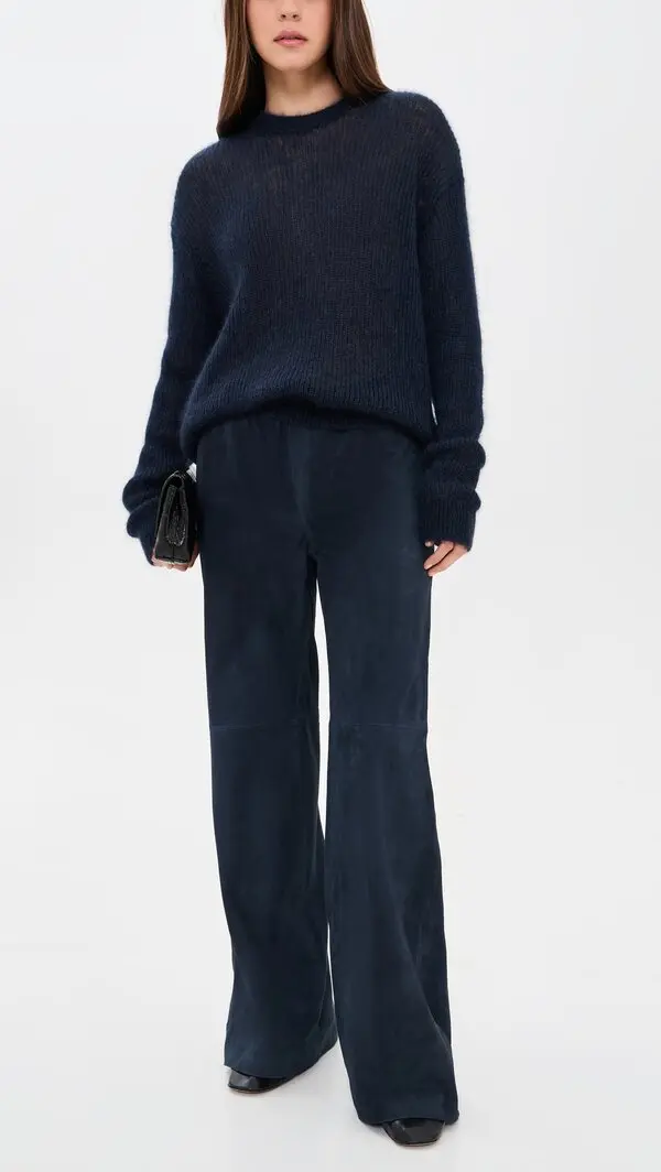 LA LIGNE Colby Goatskin Suede Pants