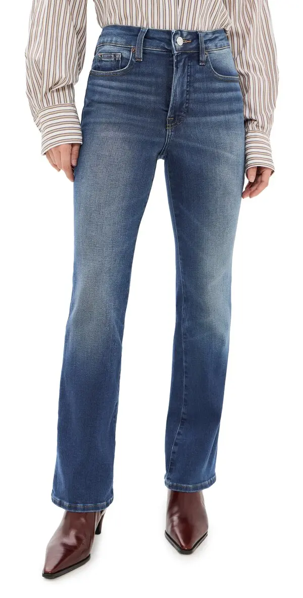 Good American Soft Tech Good Petite Bootcut Jeans - Newcrest