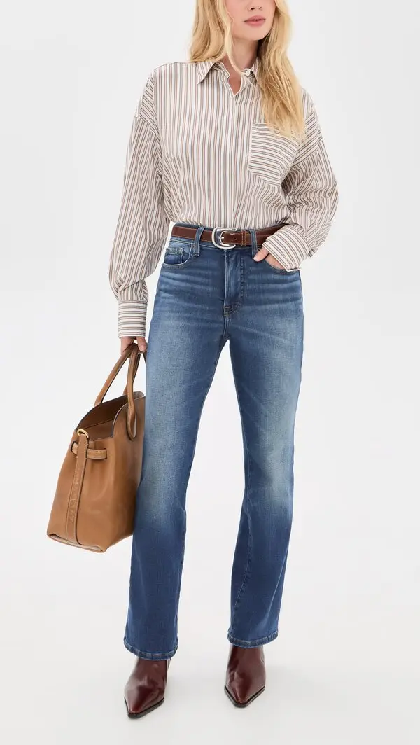 Good American Soft Tech Good Petite Bootcut Jeans