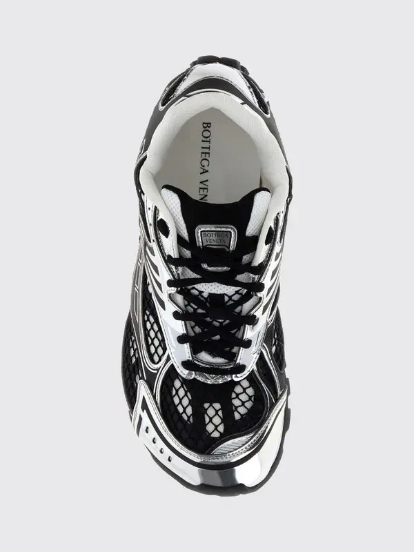 Bottega Veneta Orbit Technical Mesh Sneakers In A Bicolor Design