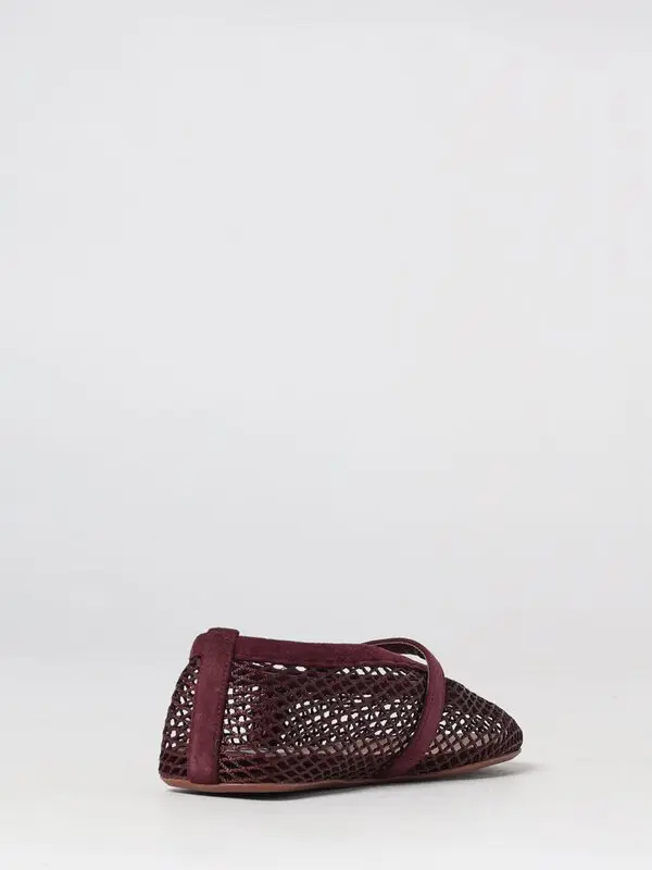 Alaïa Alai�a Mesh And Leather Mary Jane Ballet Flats With Adjustable Strap