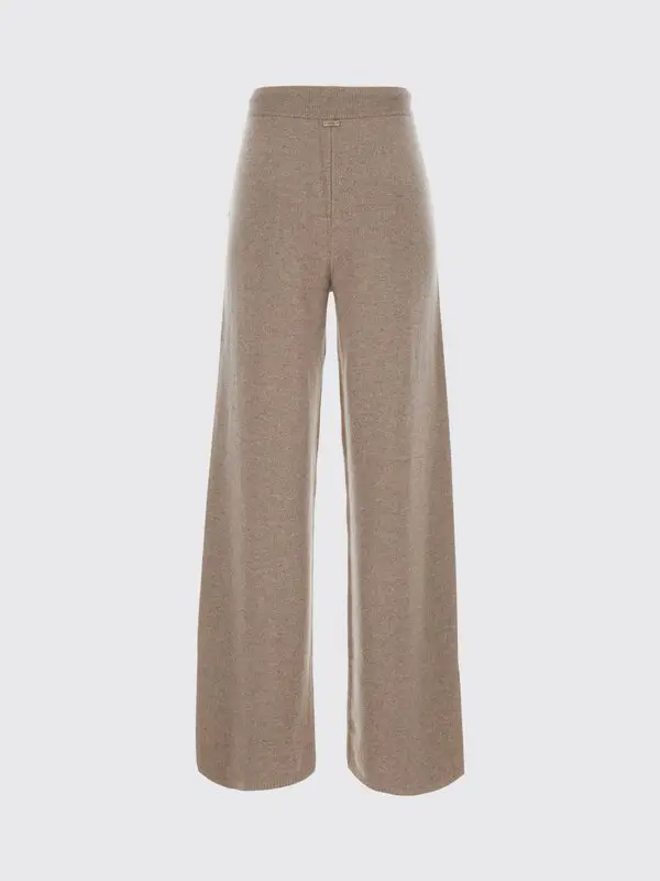 Max Mara High-waisted Pure Cashmere Knit Wide-leg Trousers - Gray