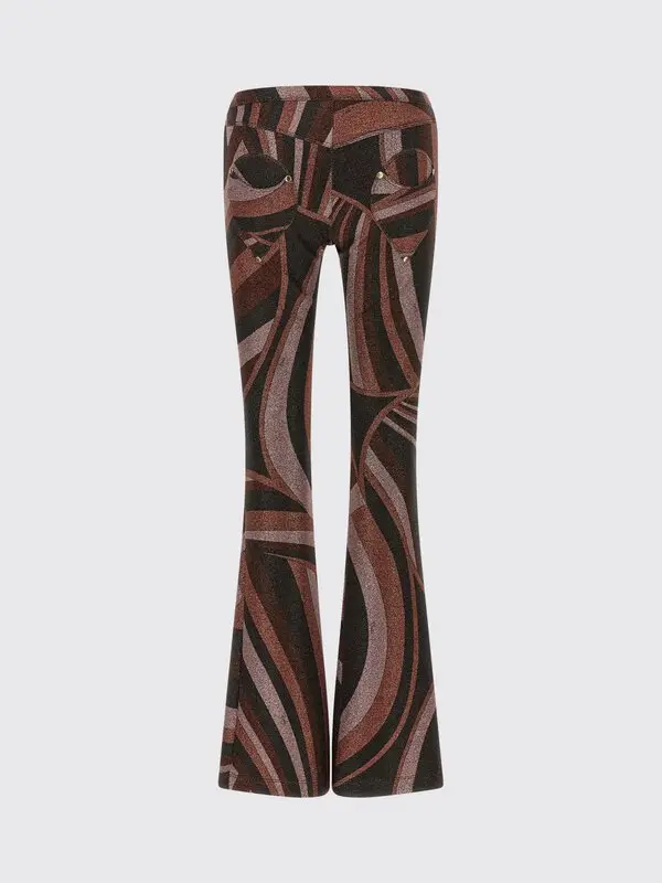 Emilio Pucci Iride Abstract Print Lurex Jersey Flared Trousers