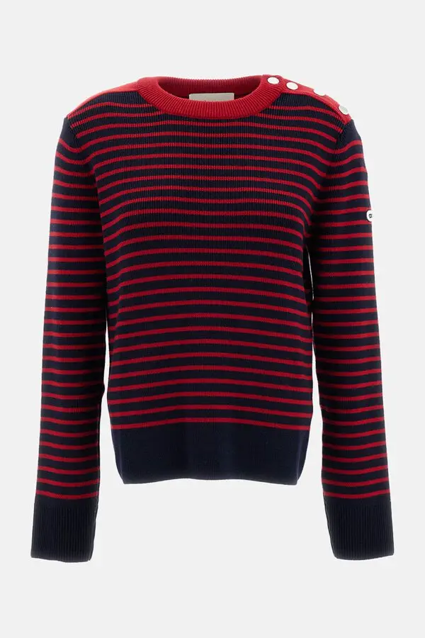 AMI Paris Maglia Girocollo A Righe