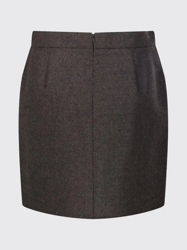 Max Mara High-waisted Virgin Wool Pencil Mini Skirt With Slim Fit - Cream