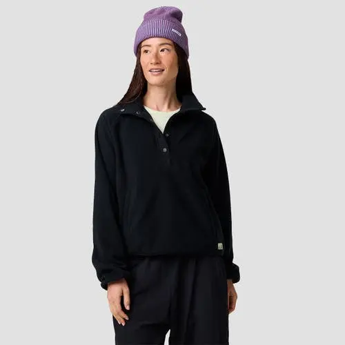 BASIN & RANGE Post-hike Polar Fleece 1/4 Snap Pullover - Black