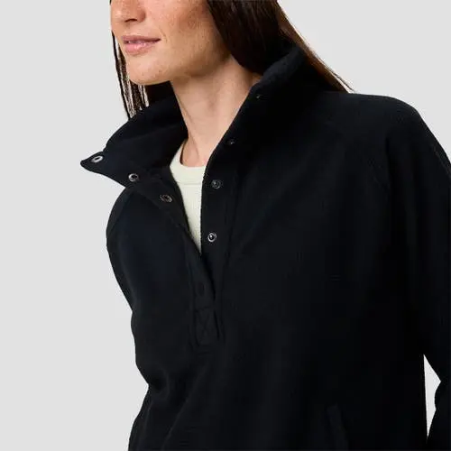 BASIN & RANGE Post-hike Polar Fleece 1/4 Snap Pullover - Black