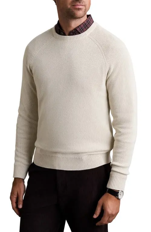 RHONE Raglan Sleeve Rib Sweater - Bone