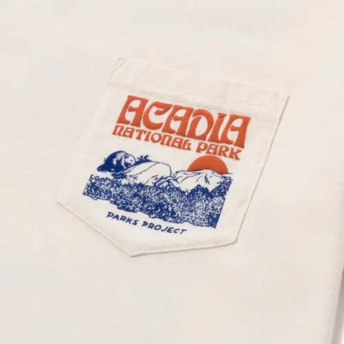 PARKS PROJECT Acadia Puff Print Pocket T-shirt