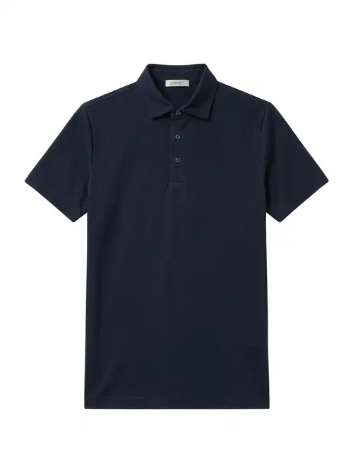 GARNET Classic-fit Soft Cotton Polo Shirt - Navy