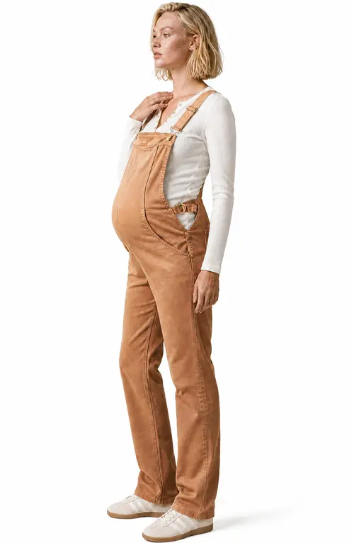 CACHE COEUR Maternity & Nursing Overall Andy - Camel