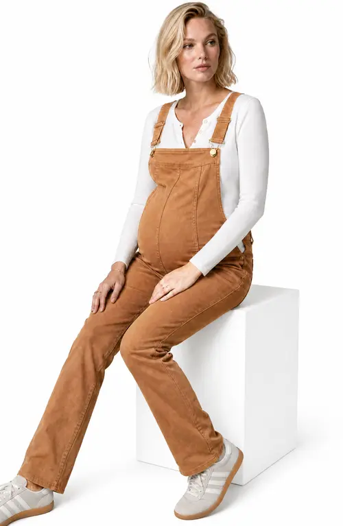 CACHE COEUR Maternity & Nursing Overall Andy - Camel