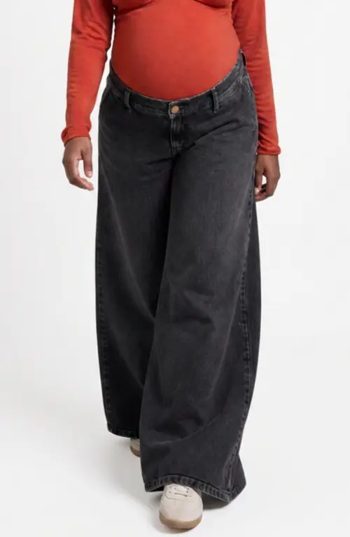 CACHE COEUR Maternity Superwide Leg Jeans Rodeo - Grey
