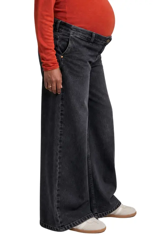 CACHE COEUR Maternity Superwide Leg Jeans Rodeo