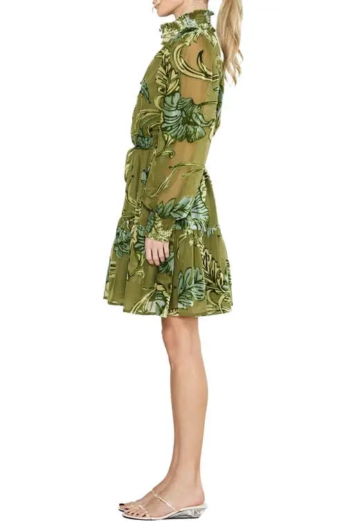 CIEBON Amaia Burnout Velvet Minidress