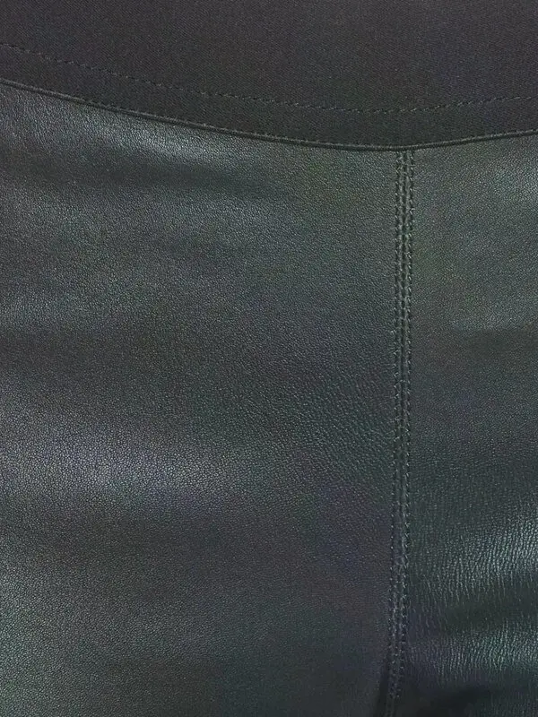 Emporio Armani Ankle-zip Leather Trousers