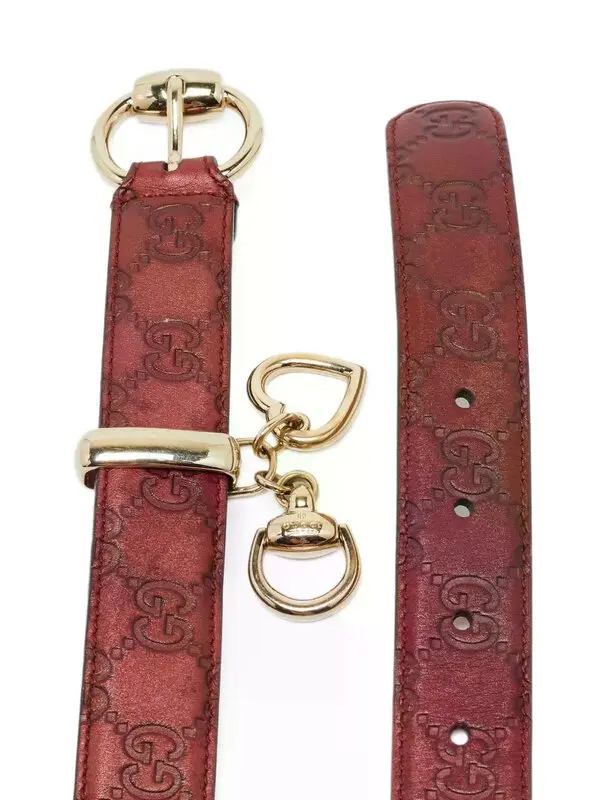 Gucci Guccissima Heart-charm Belt