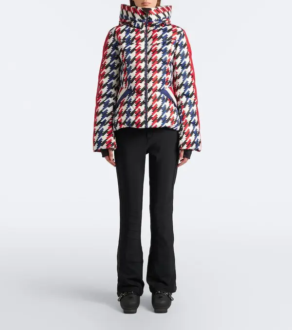 Perfect Moment Duvet Houndstooth Hooded Down Ski Jacket
