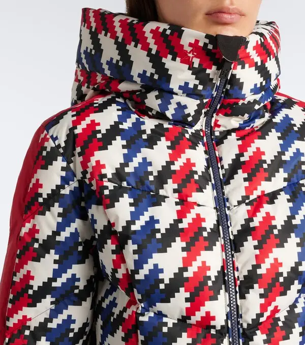 Perfect Moment Duvet Houndstooth Hooded Down Ski Jacket