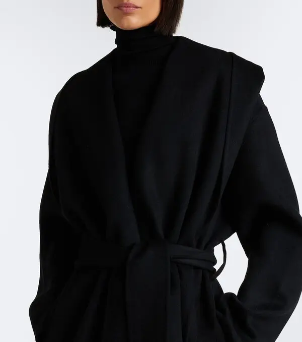 TOTEME Hooded Wool Wrap Coat