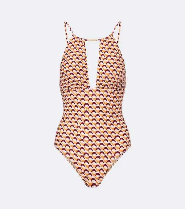 Melissa Odabash Surfside Cutout Printed Swimsuit - Multicoloured