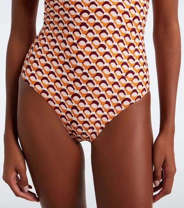 Melissa Odabash Surfside Cutout Printed Swimsuit