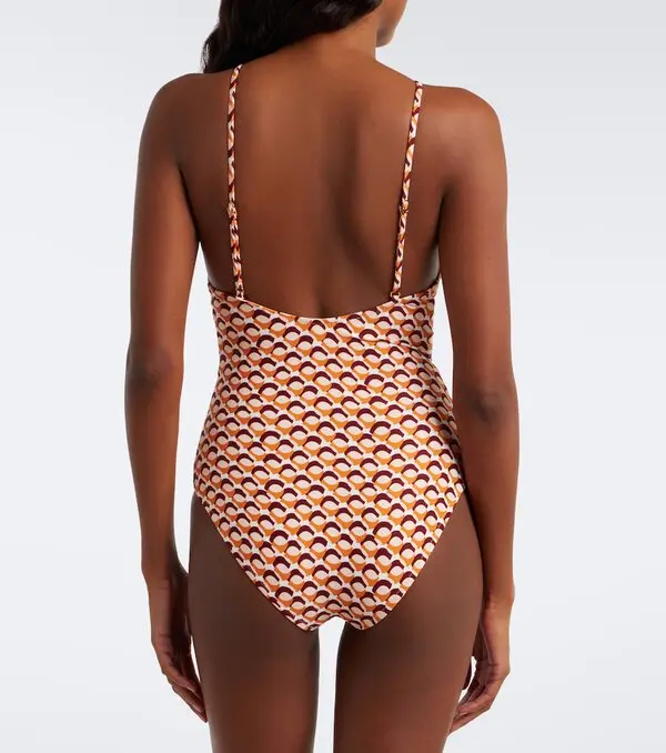 Melissa Odabash Surfside Cutout Printed Swimsuit
