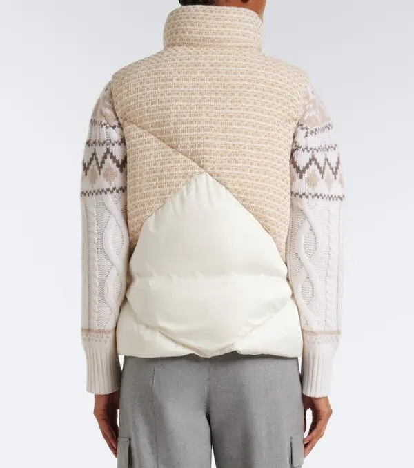 Bogner Netty Tweed-trimmed Down Vest