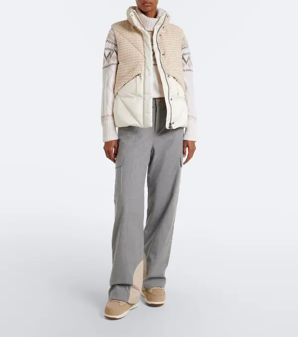 Bogner Netty Tweed-trimmed Down Vest