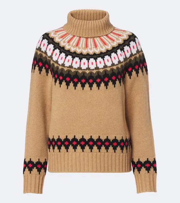 Bogner Ingrid Fair Isle Cashmere Turtleneck Sweater - Multicoloured