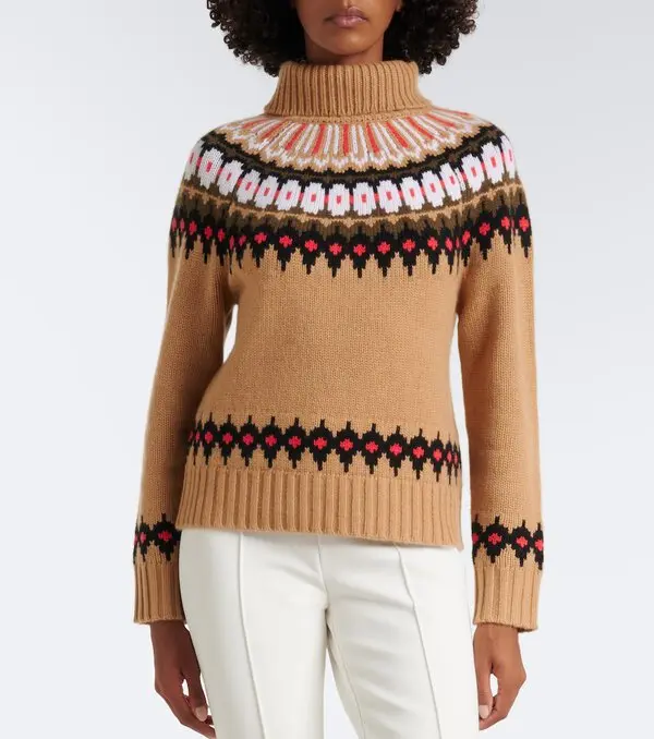 Bogner Ingrid Fair Isle Cashmere Turtleneck Sweater - Multicoloured
