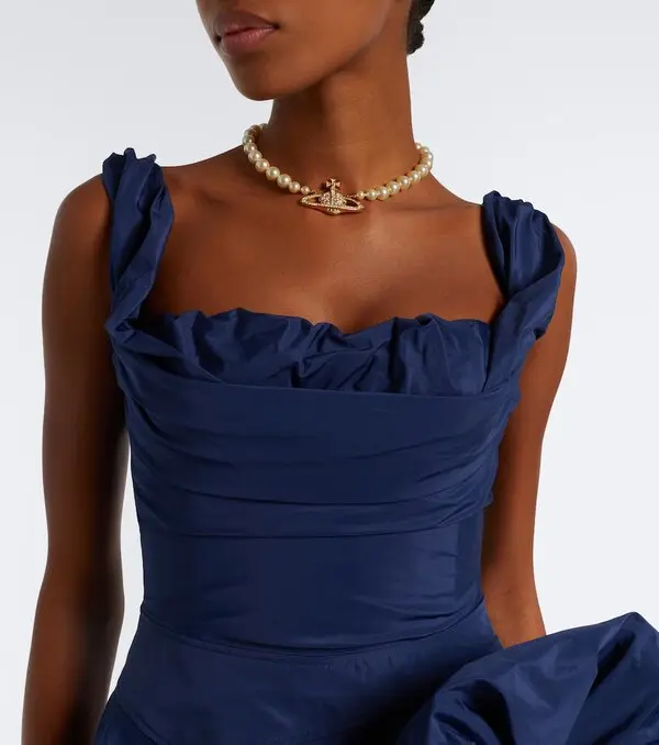 VIVIENNE WESTWOOD Chichi Draped Taffeta Corset Dress