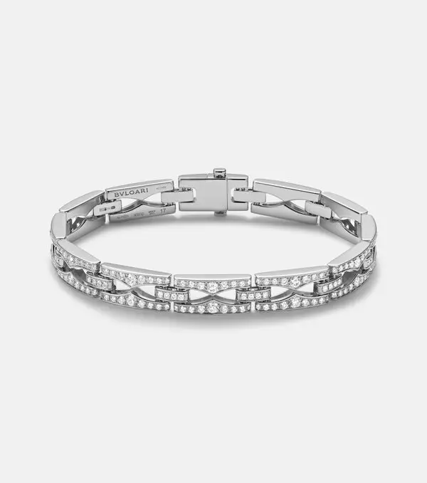 BVLGARI B.zero1 18kt White Gold Bracelet With Diamonds - Silver