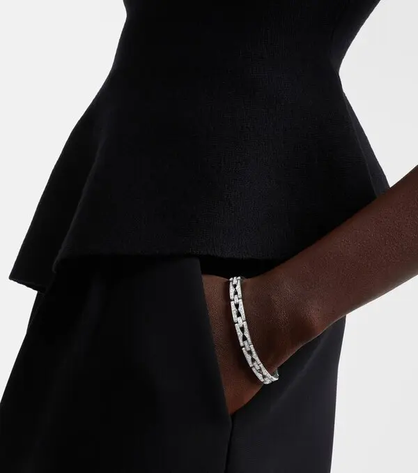 BVLGARI B.zero1 18kt White Gold Bracelet With Diamonds