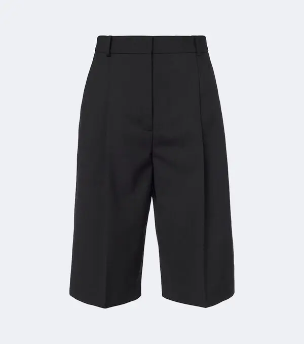 JOSEPH Gabbie Wool-blend Bermuda Shorts - Black