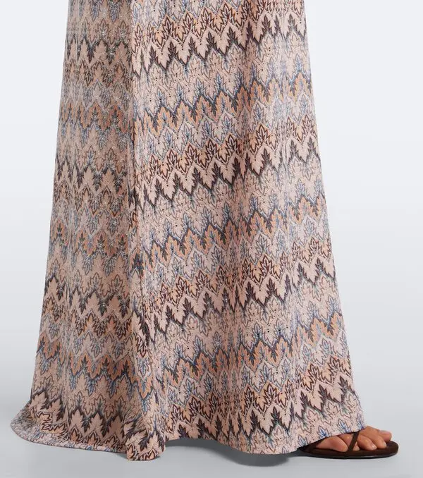 Melissa Odabash Charlotte Chevron Knitted Maxi Dress