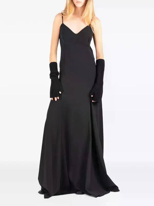 SOCIETE ANONYME Long Island V-neck Wool Maxi Dress - Black