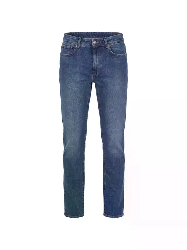 SLOWEAR Faded-effect Slim-fit Jeans - Blue