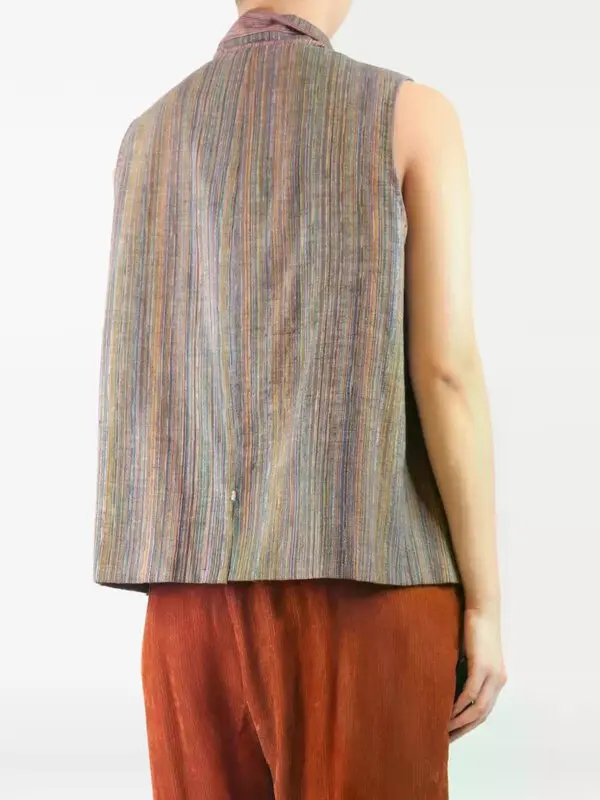 ATELIER MATERI Embroidered Striped Waistcoat