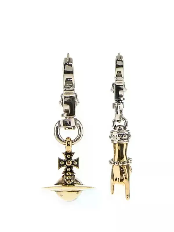 VIVIENNE WESTWOOD Anatoly Orb And Hand-motif Earrings - Silver