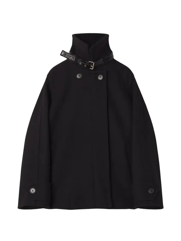 LANVIN High Collar Coat - Black