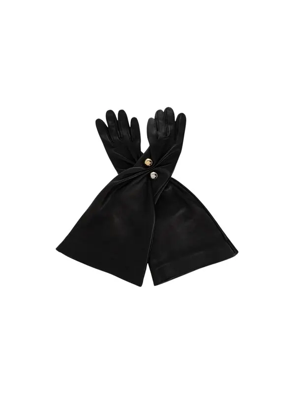 LANVIN Jewel Gloves Pearl - Black