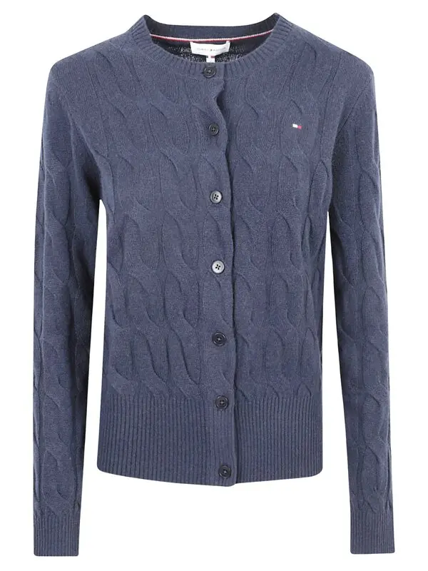 Tommy Hilfiger Soft Wool Cardigan - Blue