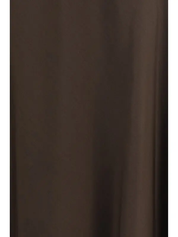 Brunello Cucinelli Flute Virgin Wool And Viscose Twill Skirt - Brown