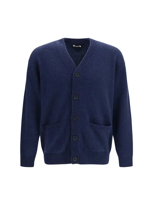 Prada V-neck Re-cashmere Cardigan - Blue