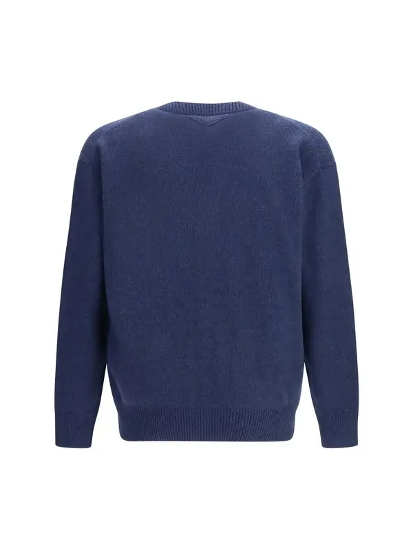 Prada V-neck Re-cashmere Cardigan - Blue