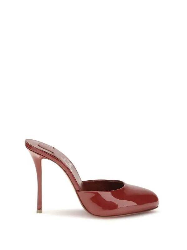 CHRISTIAN LOUBOUTIN Dolly Patent Leather Mules - Red