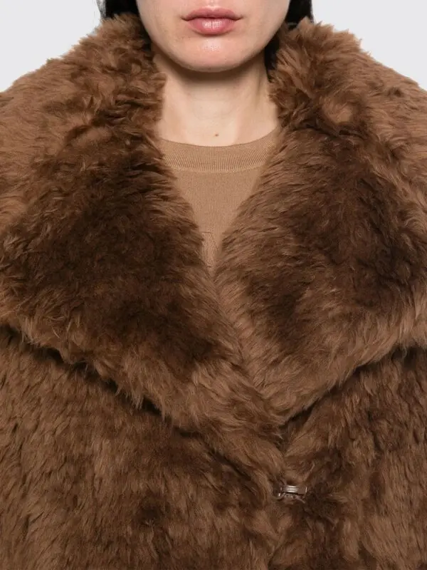 Max Mara Double-breasted Teddy Wool Vest - Brown
