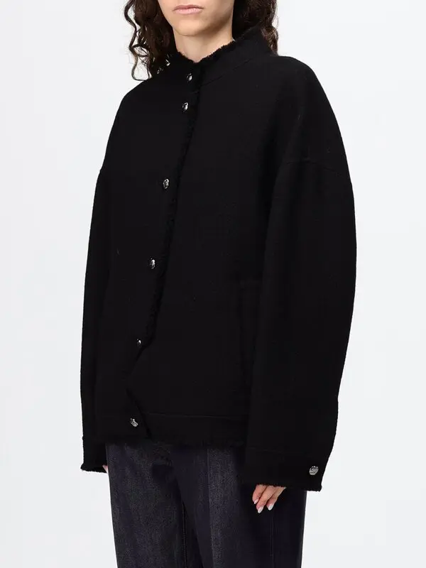 Max Mara Single-breasted Short Coat In Pure Virgin Wool With High Neck