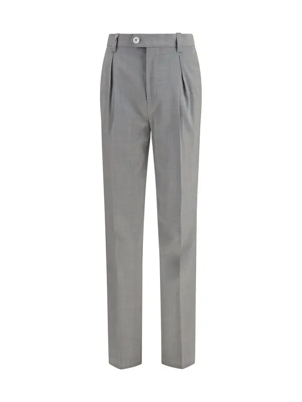 Brunello Cucinelli Dynamic Wool Pants - Gray